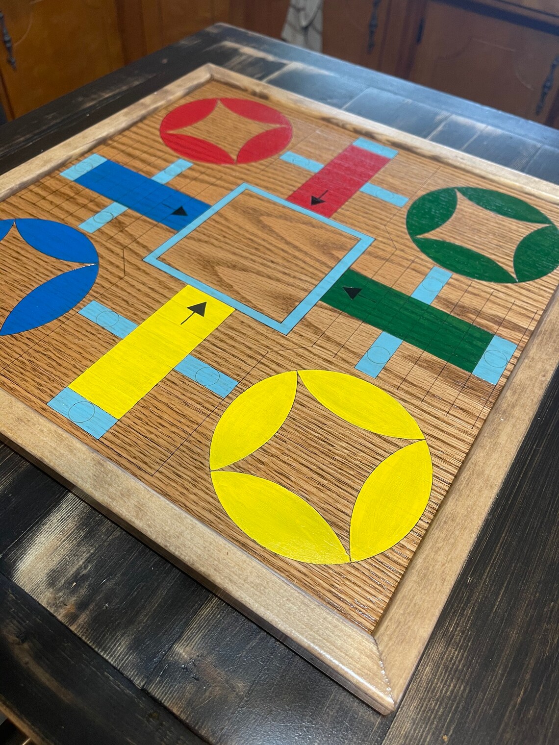 Parcheesi Game Board, Old Fashioned Game Board, Solid Wood Game Board ...