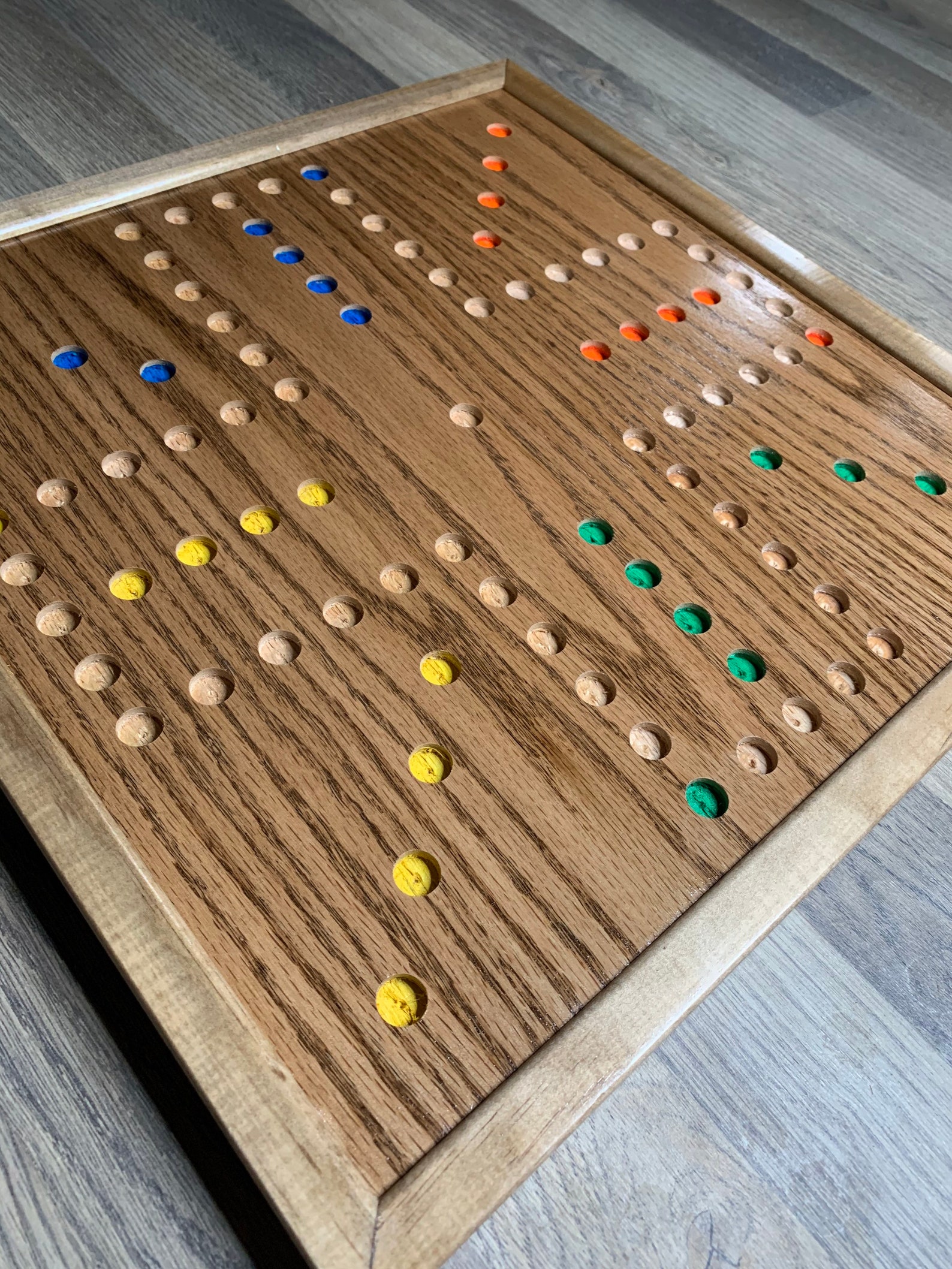 Wahoo Game Board with marbles Old Fashioned Game Board Wahoo | Etsy