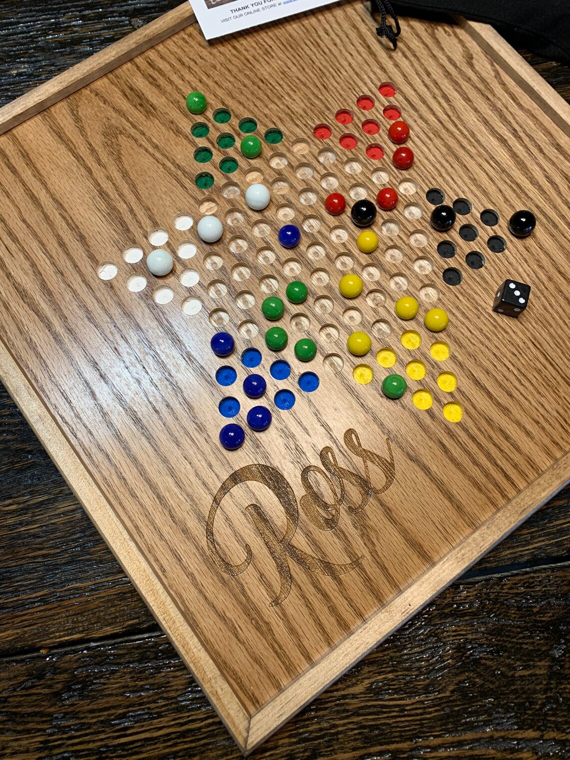 Custom Engraving on Game Board Handwriting Engraving Board | Etsy