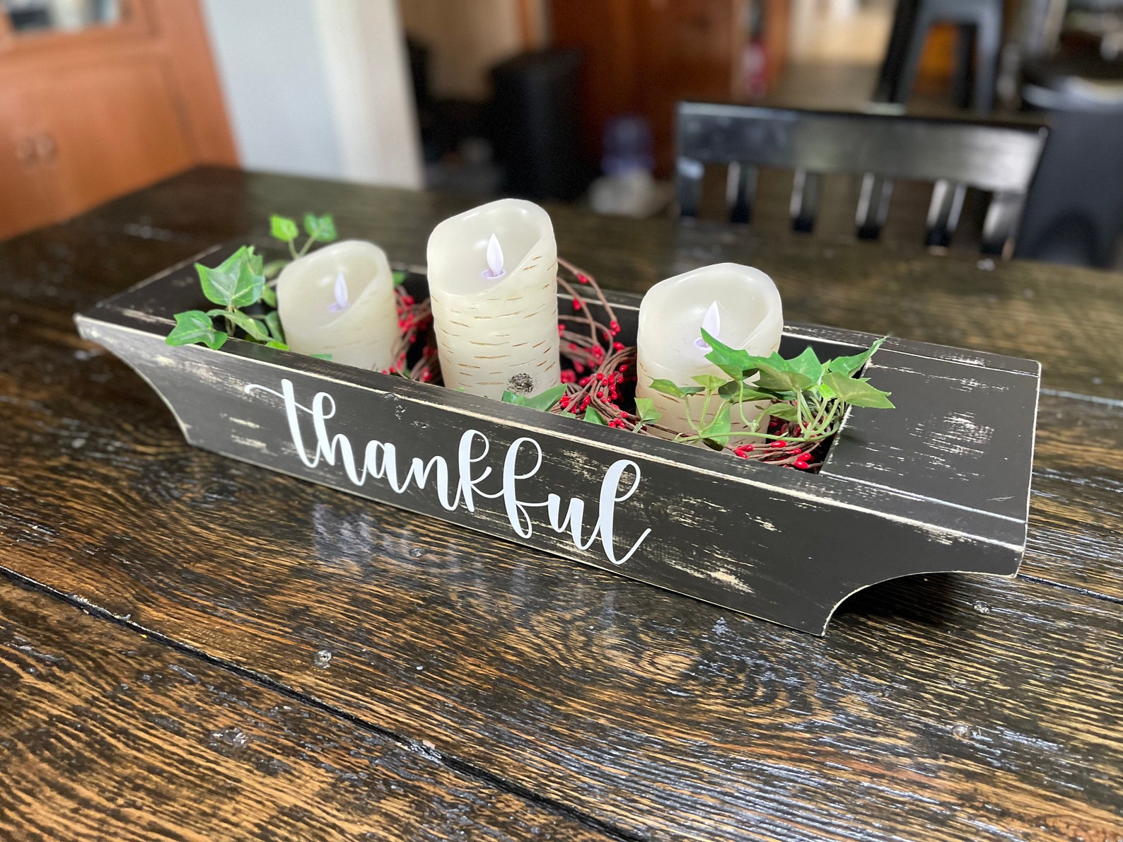 Thankful and Blessed Centerpiece Box Table Decor Rustic - Etsy
