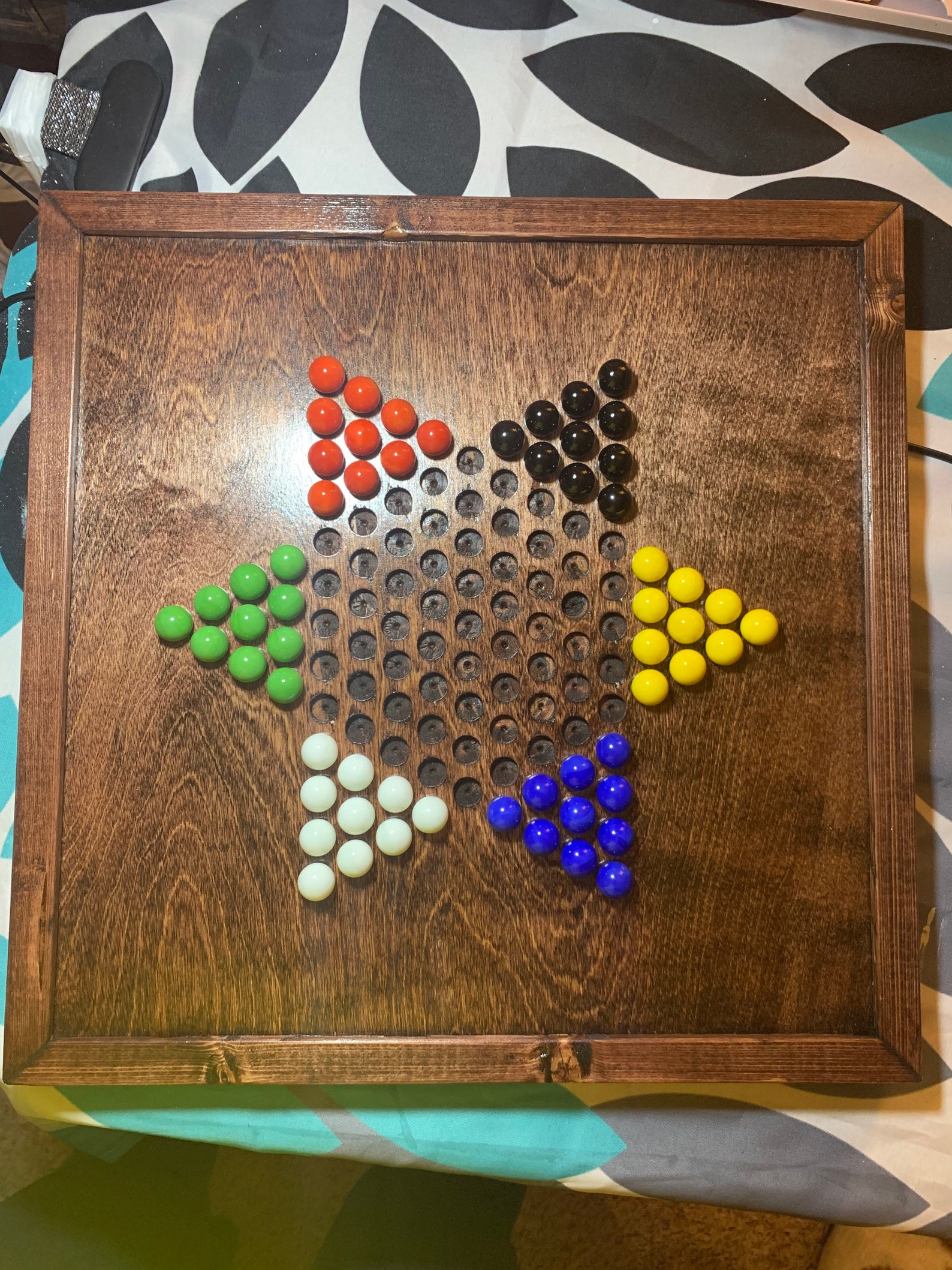 Chinese Checkers Game Board With Marbles - Marble Games - Family Games ...