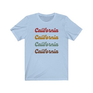 Retro California Shirt Vintage West Coast Tee Trendy Cali Top Boho CA ...