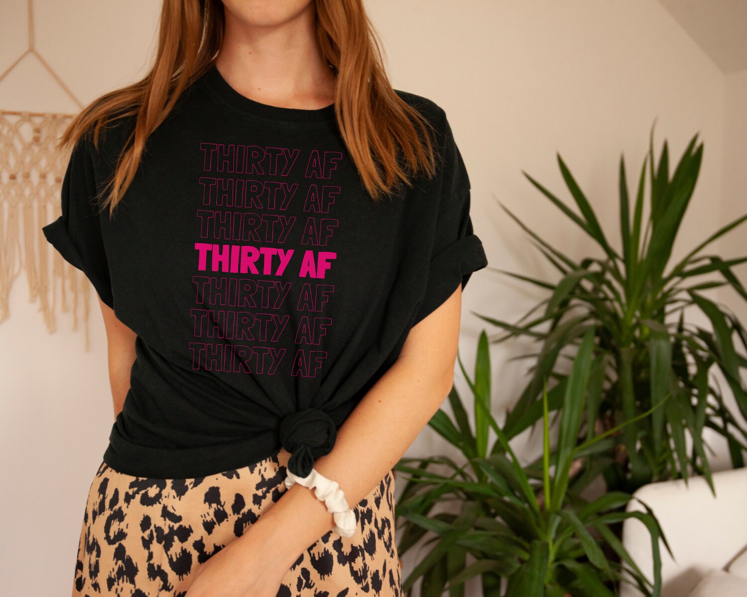 Thirty AF Shirt 30 Flirty and Thriving Tee 30th Birthday - Etsy