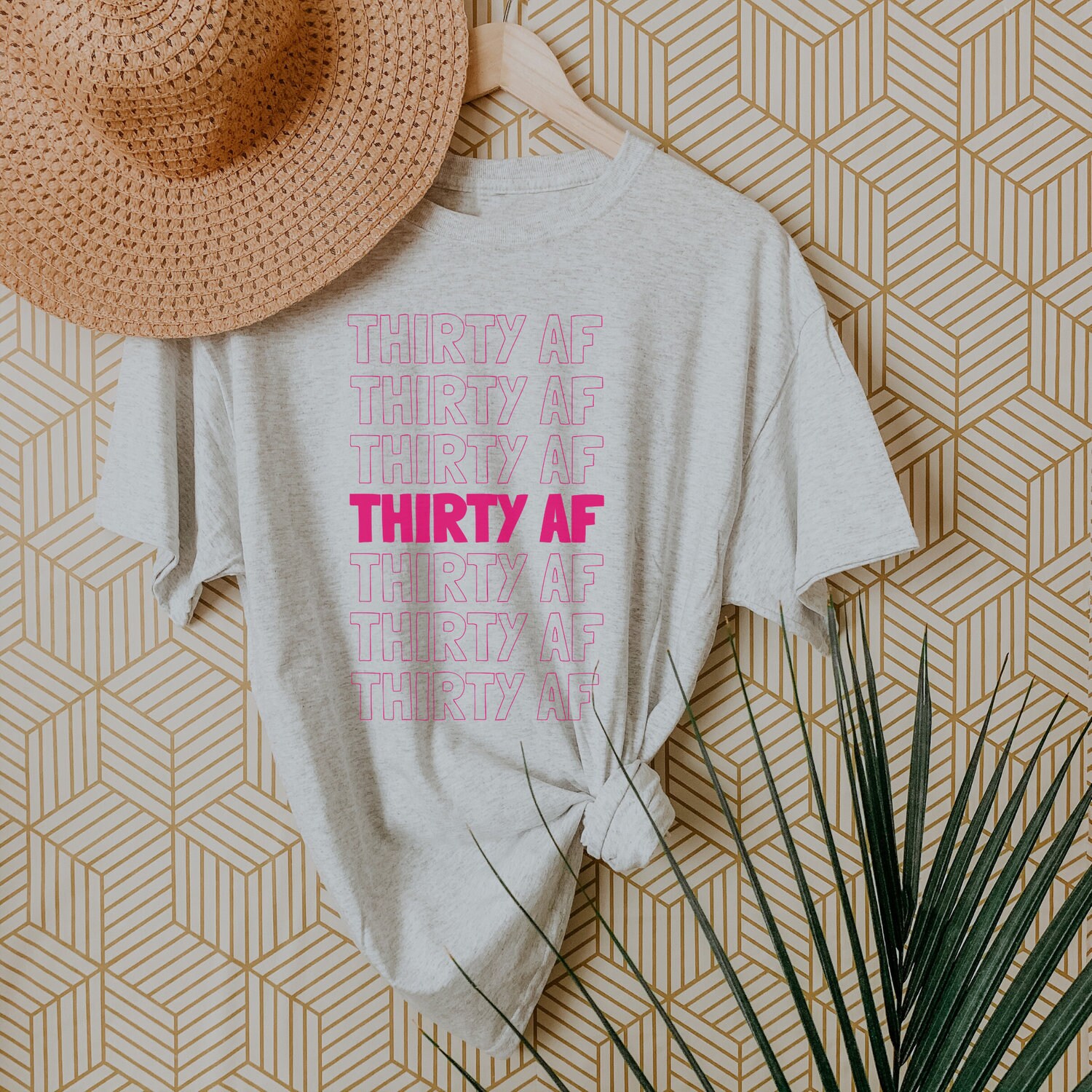 Thirty AF Shirt 30 Flirty and Thriving Tee 30th Birthday - Etsy