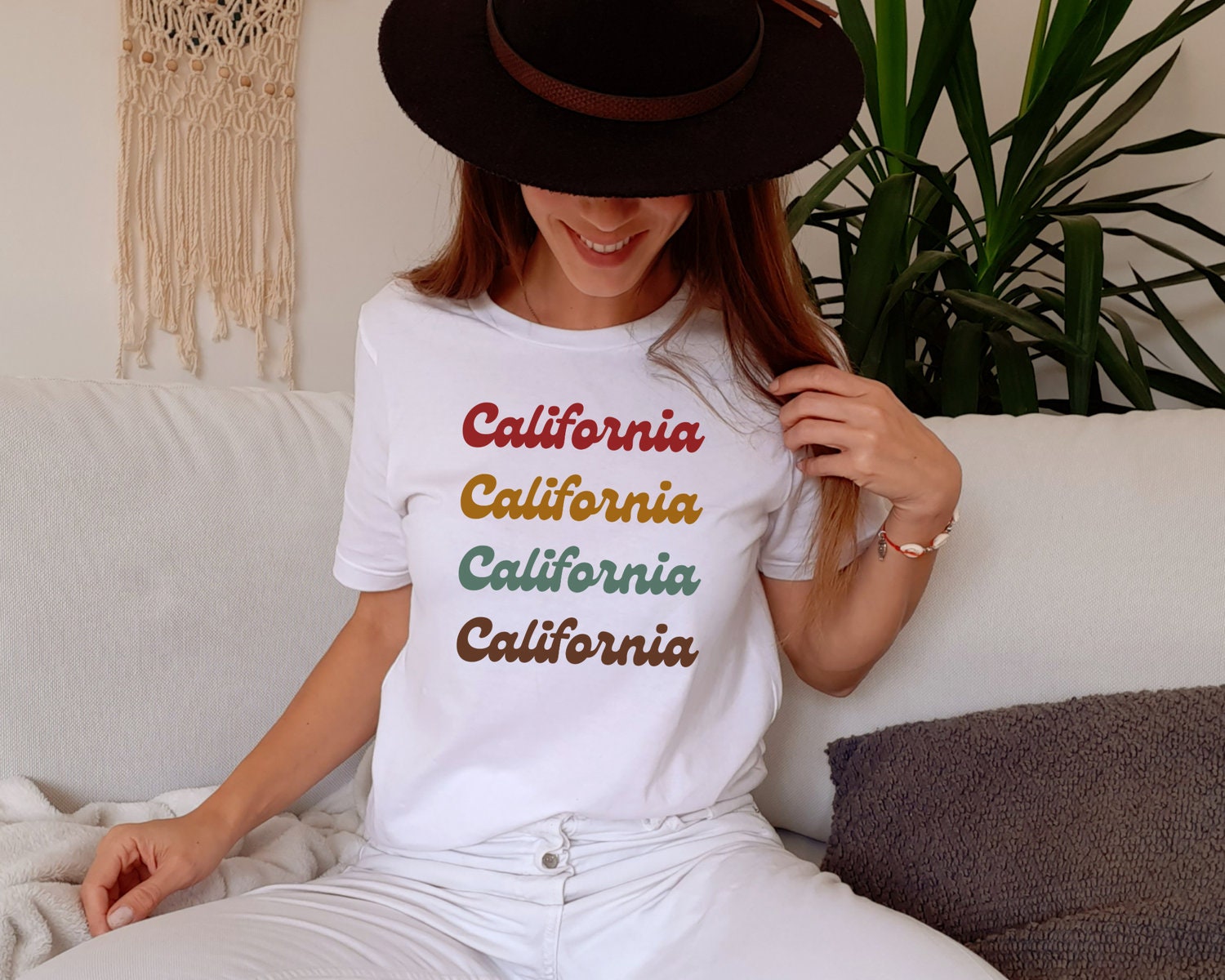 Retro California Shirt Vintage West Coast Tee Trendy Cali Top Boho CA ...