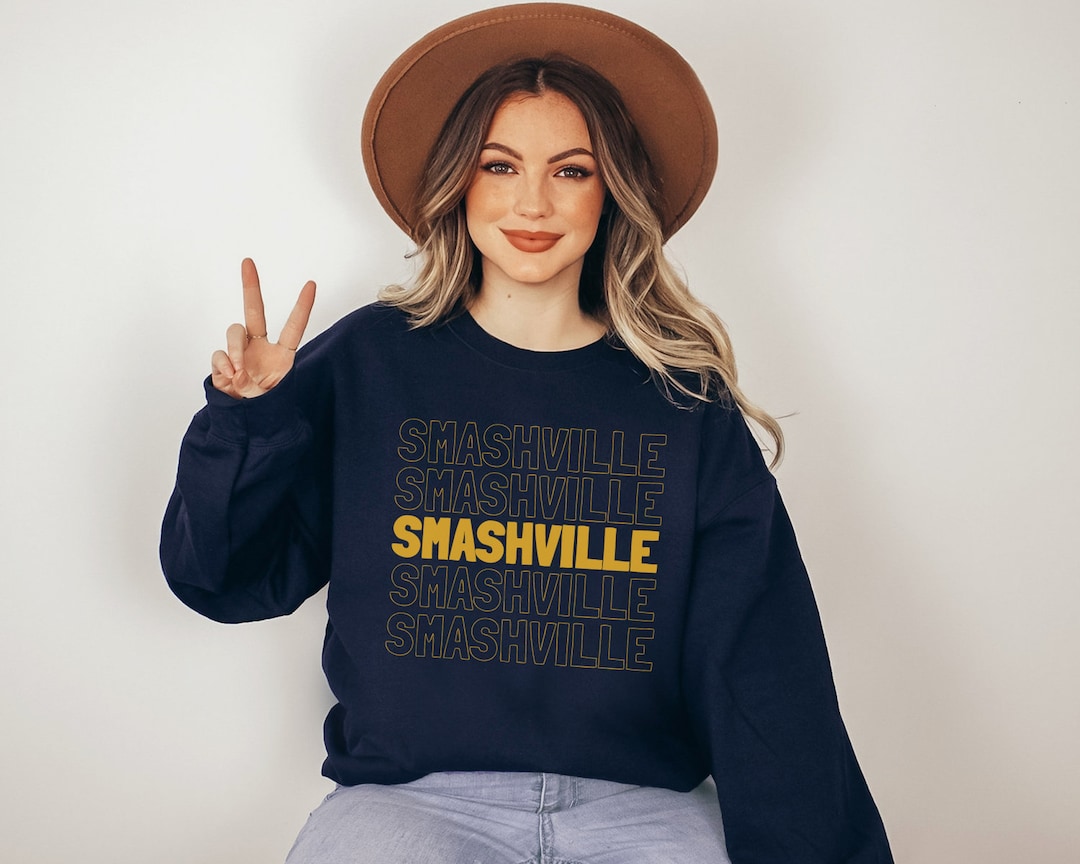Smashville Sweatshirt Nashville Predators Crewneck Tennessee Pullover ...