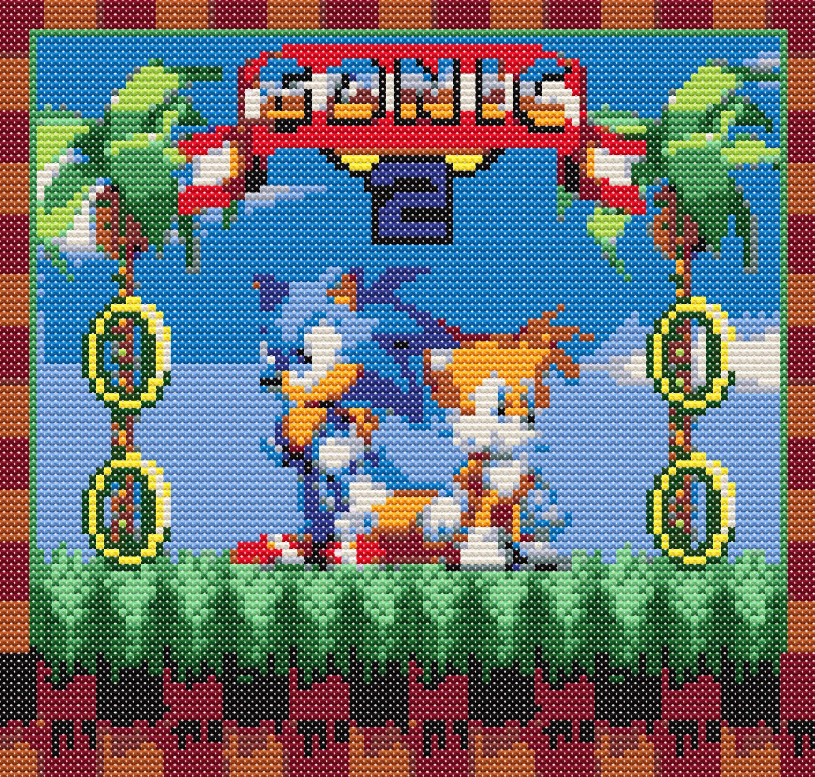 Sonic and Tails | Digital Cross-stitch Pattern | 20 DMC Colors | Geek ...