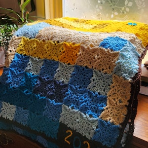 Mini French Square Crochet Temperature Blanket Pattern: Printable Log ...
