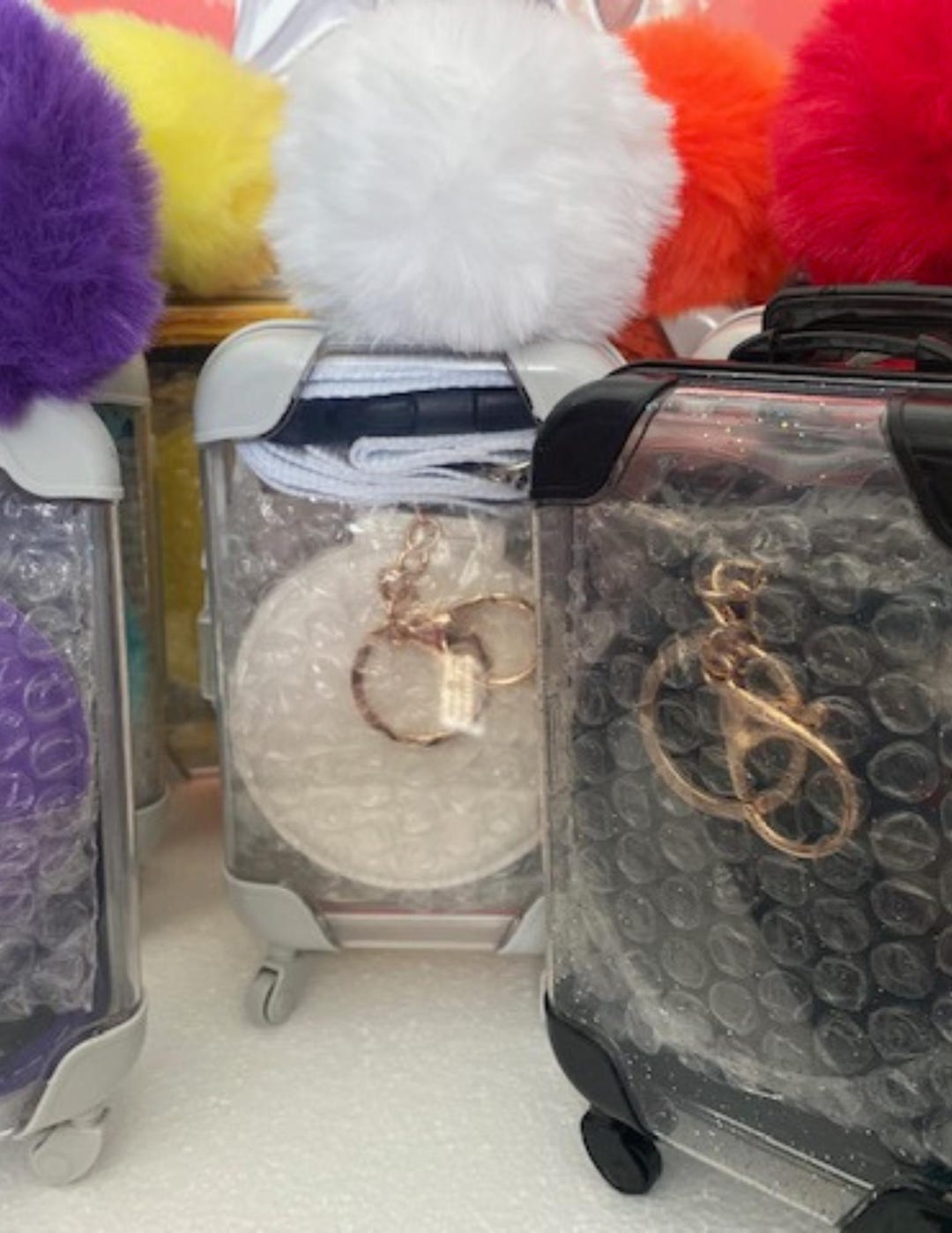 Mini Suitcase Safety Keychain Set, Keychain for Women, Teens, College ...