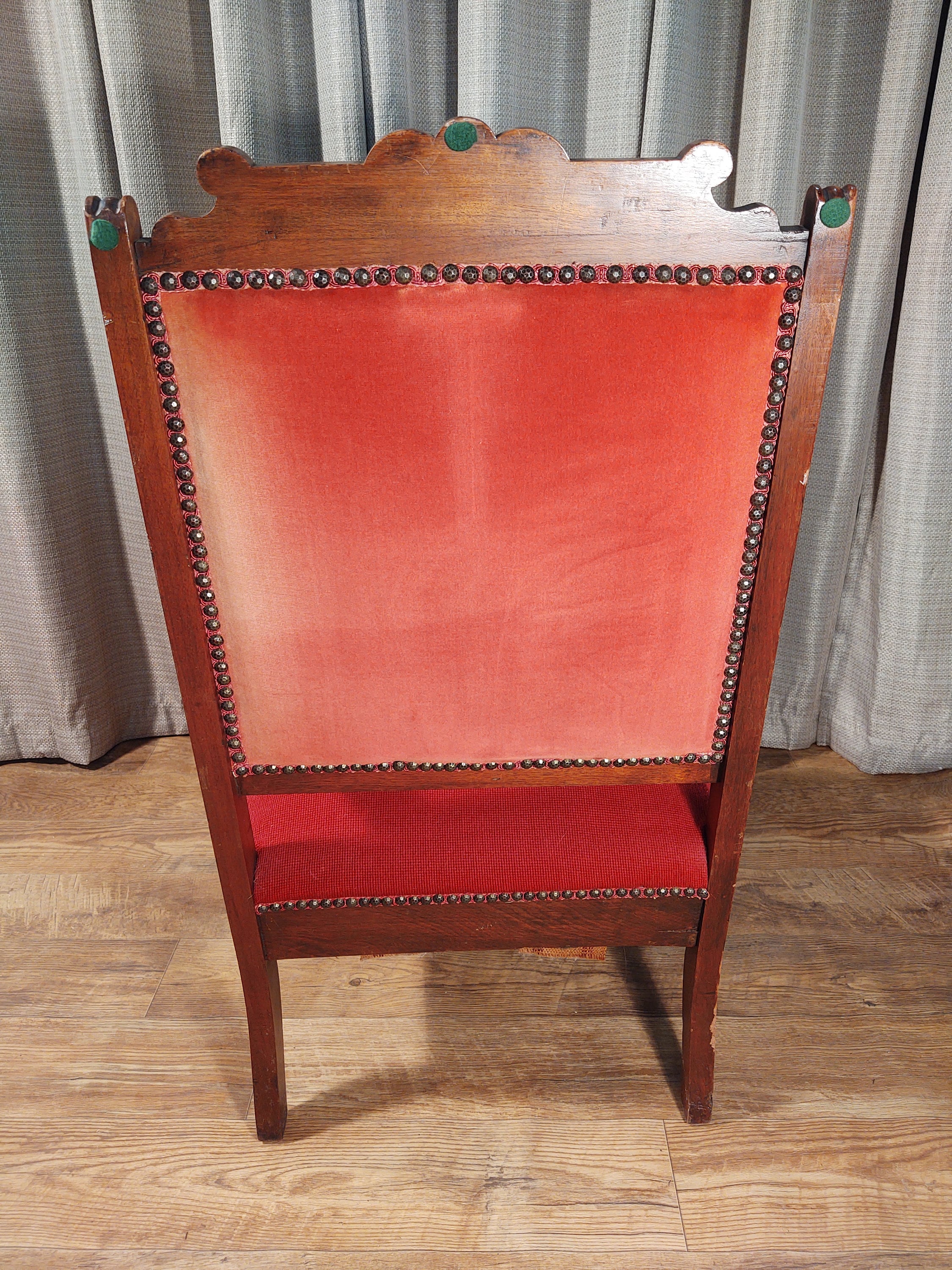 This Victorian Needle Point Chair in Maroon is a Perfect Addition for ...
