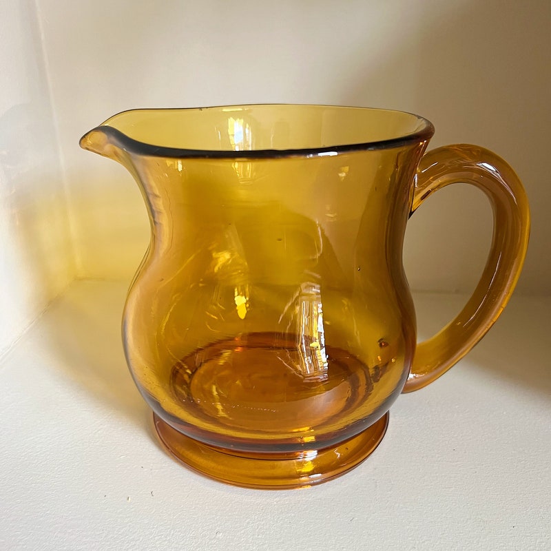 Amber Glass Jug - Etsy