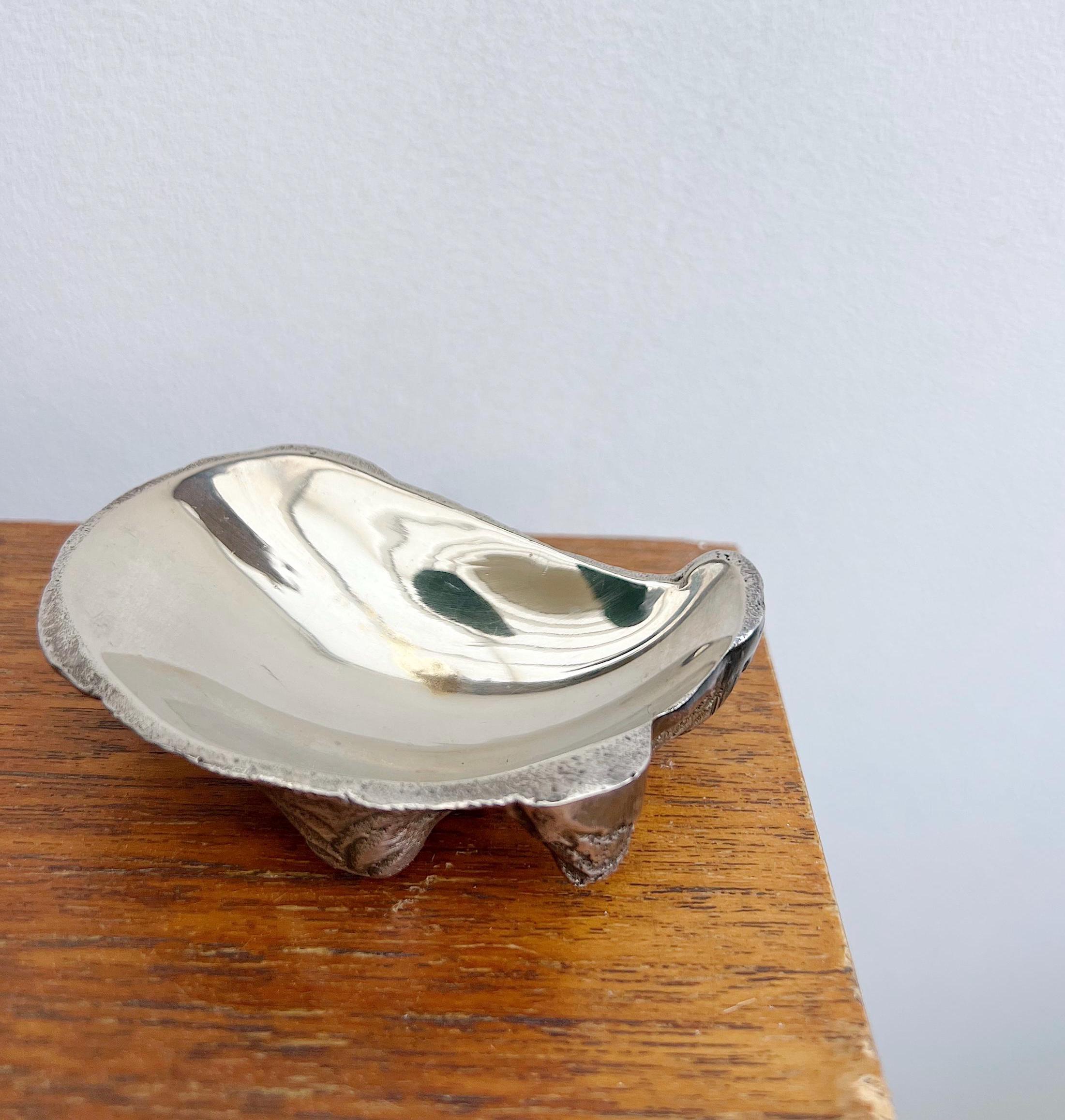 Pewter Oyster Shell Salt Cellar - Etsy
