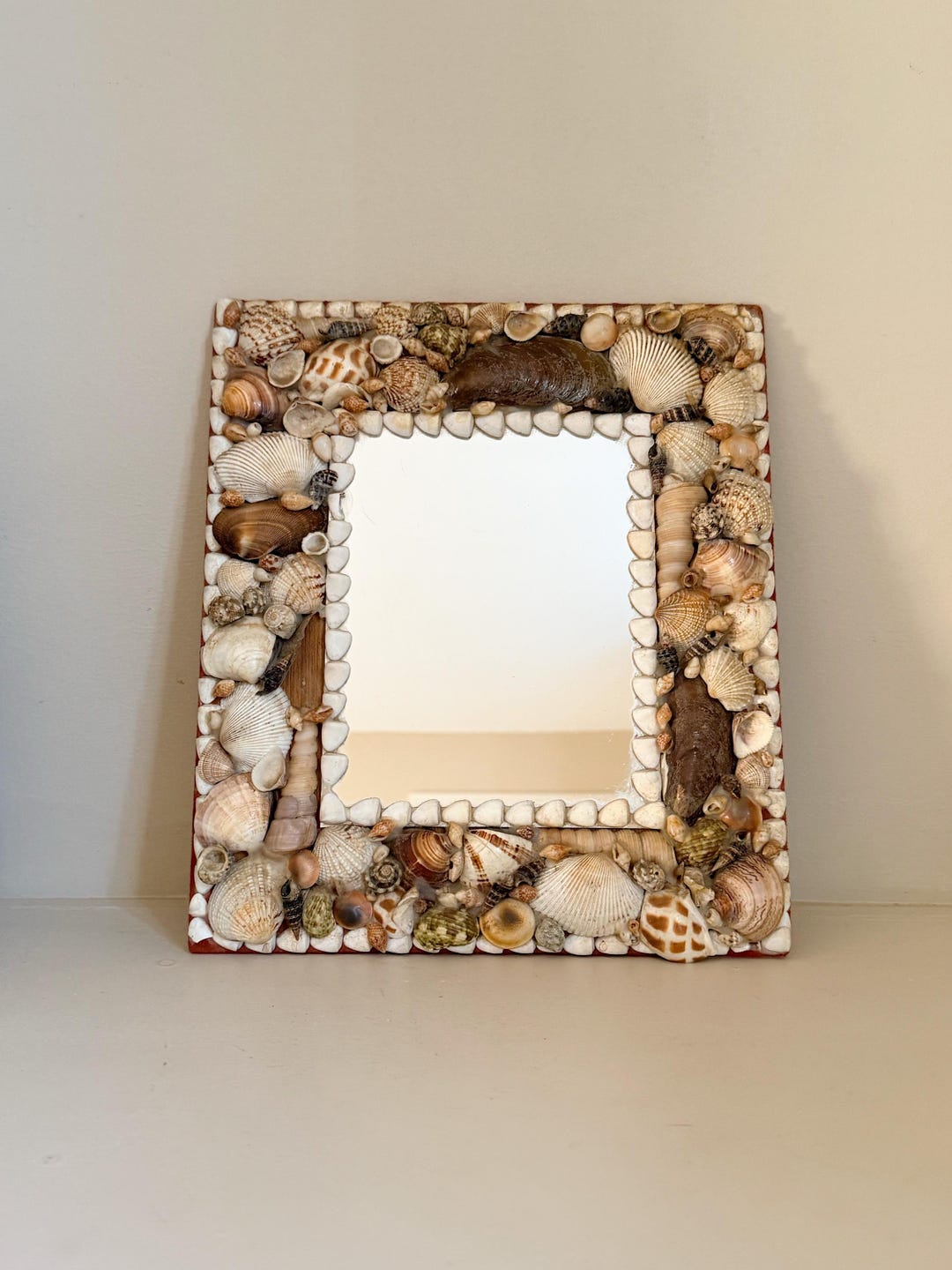 Vintage Rectangular Shell Mirror - Etsy