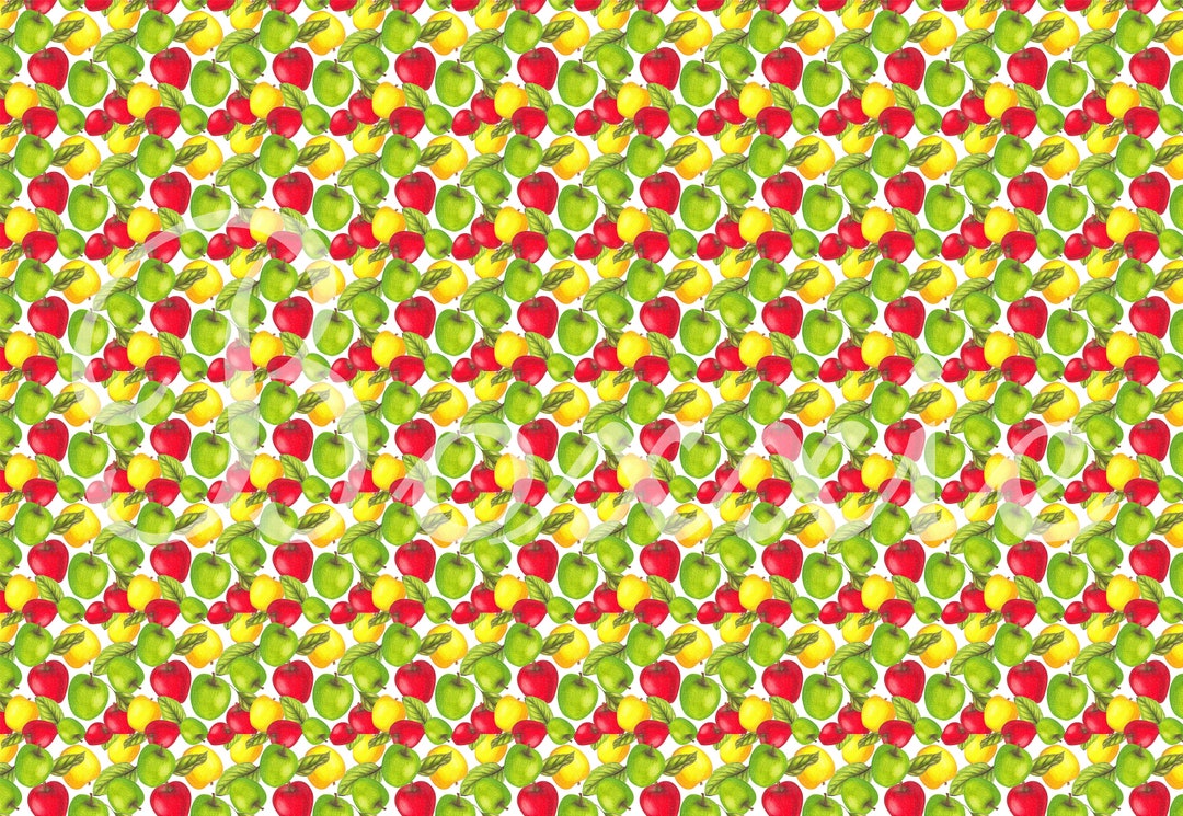 Apple Wrapping Paper Gift Wrap Sheets or Roll Autumn Print - Etsy