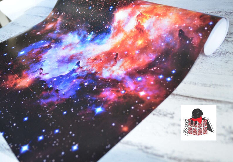 Galaxy Wrapping Paper Sheets Space Nebula Gift Wrap GW5054 - Etsy
