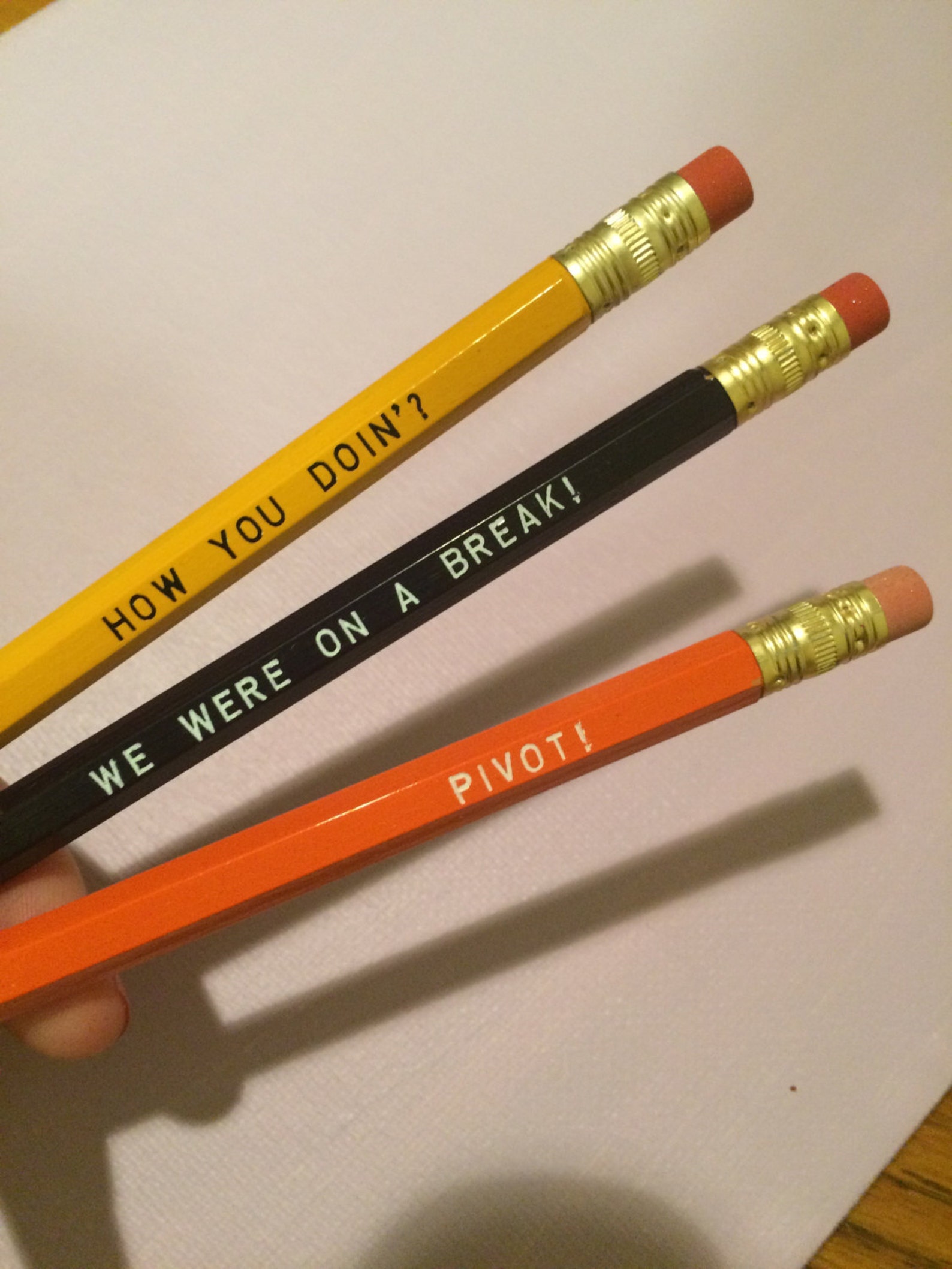 Pivot Pencils 90s Pop Culture TV Quote Gift Retro We Were on A - Etsy