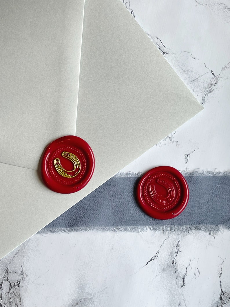 Western Rodeo Horseshoe Wax Seal Stamp With Sticker / Little - Etsy