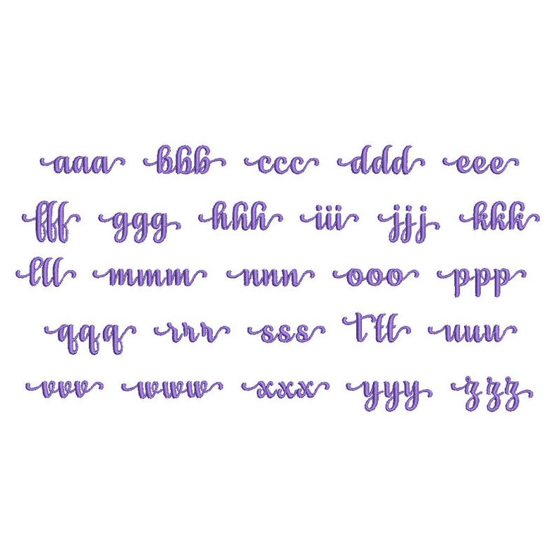 SALE 3 Size Junly Seventh Font Embroidery Fonts 8 Formats - Etsy