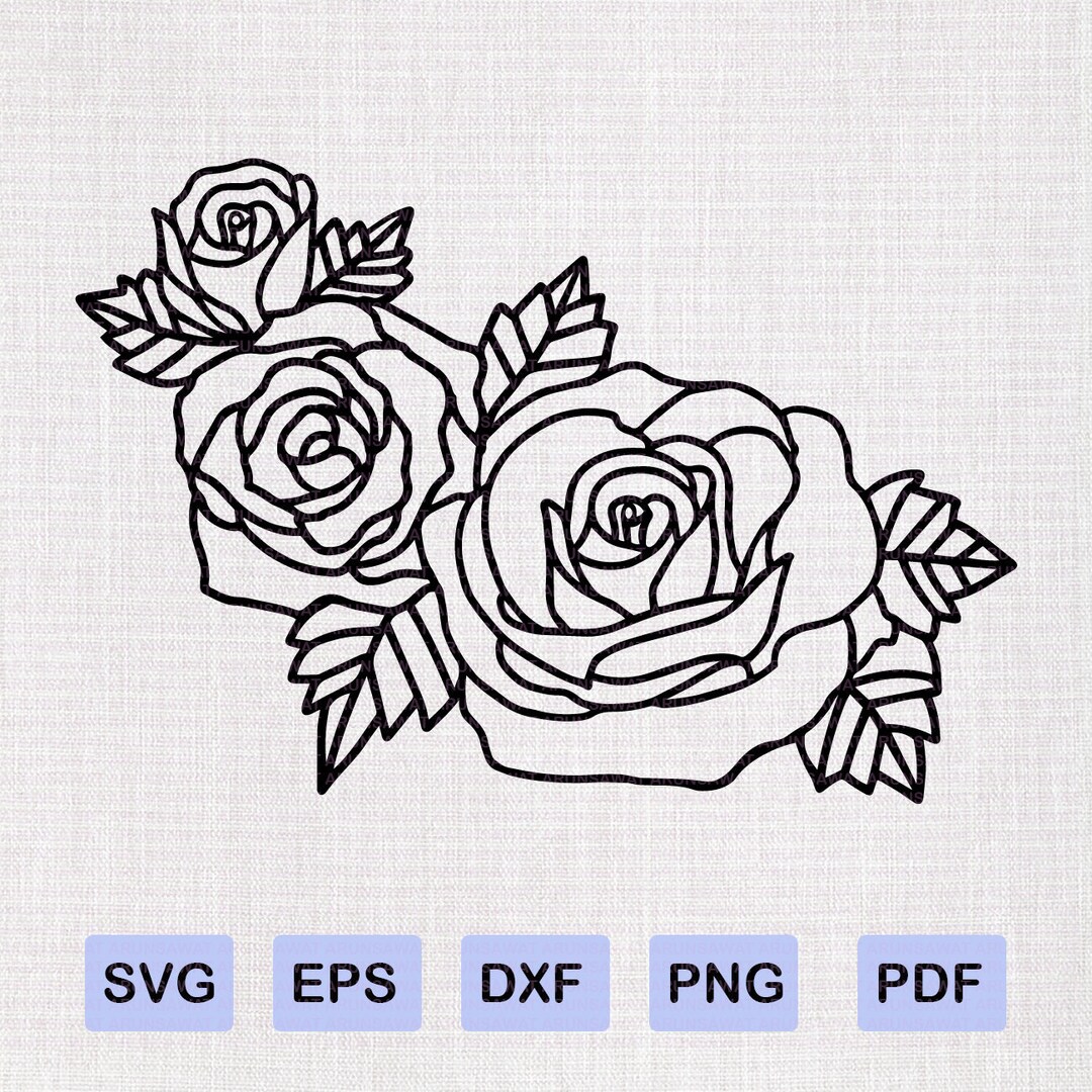 Rose Bundle Svg Cutting File Rose Bundle SVG Svg Files for Cricut and ...