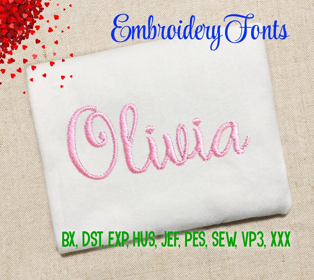 SALE! 5 Sizes Olivia Font Embroidery Fonts 9 Formats Instant Download ...