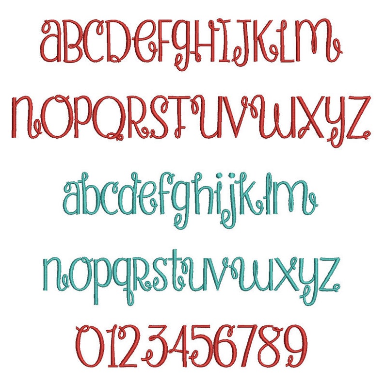 Strawberry Whipped Cream Font Embroidery Fonts 3 Size Instant - Etsy