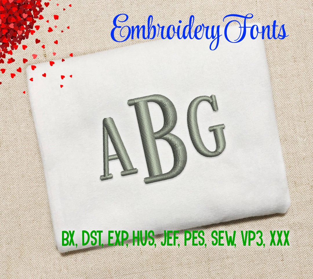 SALE ! 3 Sizes Roman Monogram Font Embroidery Fonts 9 Formats ...