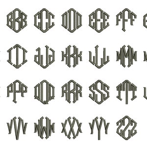 SALE ! 3 Sizes Point Monogram Font Embroidery Fonts 9 Formats ...