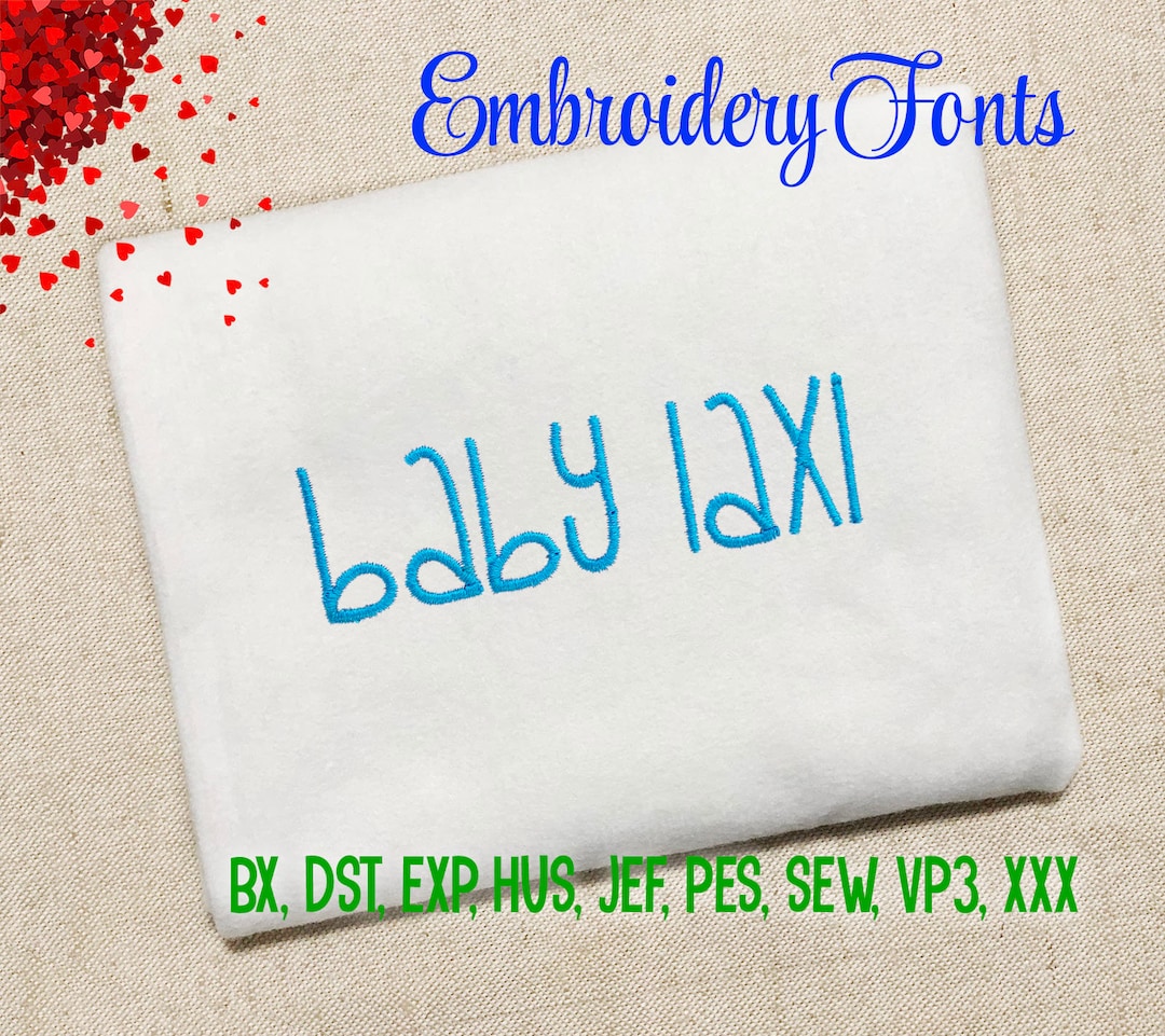 SALE! ! Baby Lexi Font Embroidery Fonts 5 Size Instant Download 9 ...