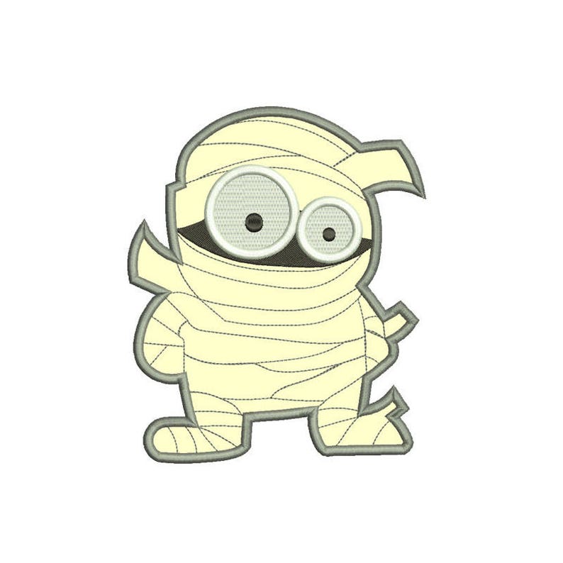 Mummy Applique Design 8 Size Halloween Design Halloween | Etsy