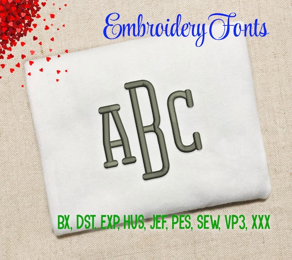 SALE 5 Sizes Amandra Monogram Font Embroidery Fonts 9 - Etsy
