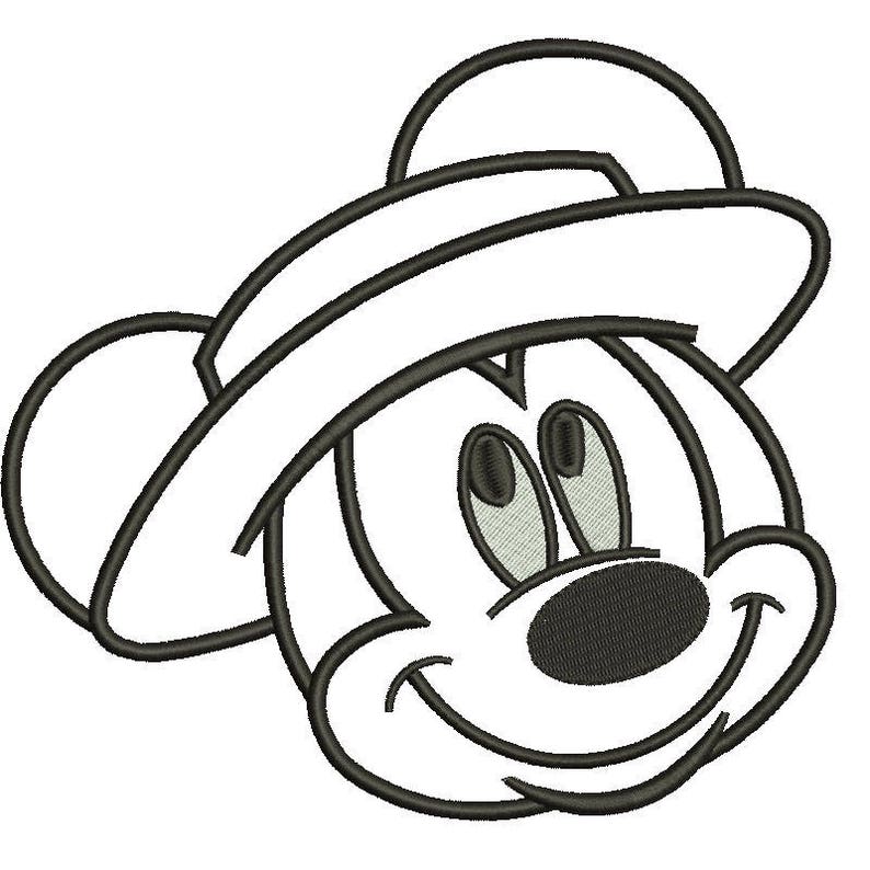 Mickey Mouse Applique Design 9 Size Disney Design Mickey Mouse - Etsy