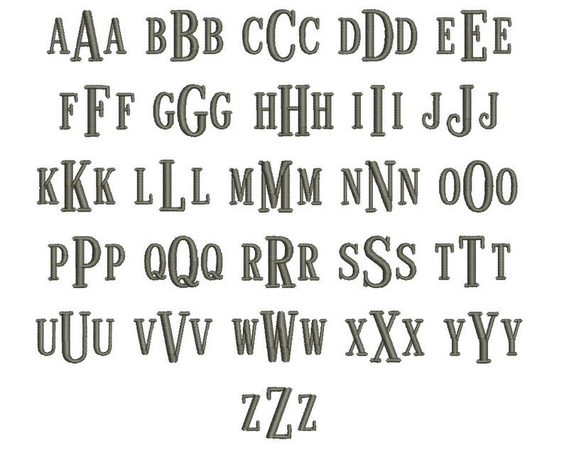 SALE 3 Sizes Roman Monogram Font Embroidery Fonts 9 Formats | Etsy