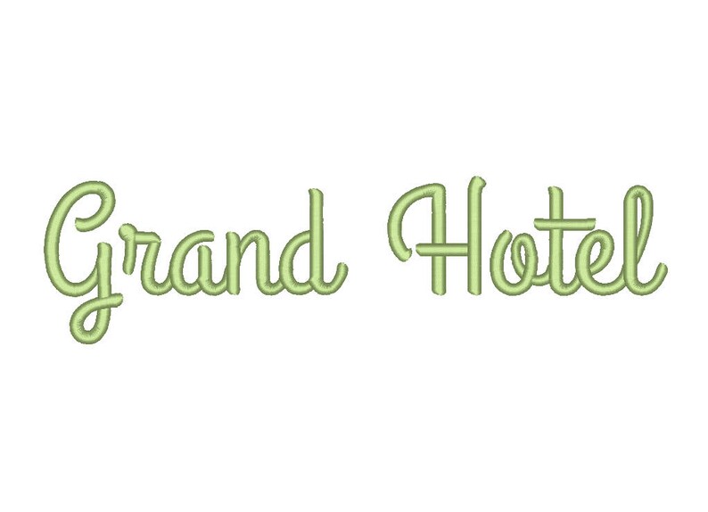 SALE! ! Grand Hotel Font Embroidery Fonts 5 Size Instant Download 9 ...