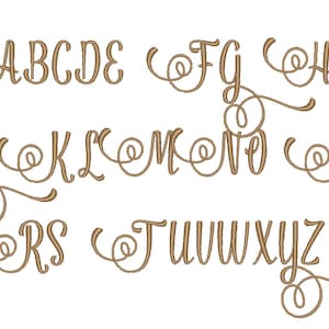 SALE! Swirly Font Embroidery Fonts 5 Sizes Set 3 Instant Download 9 ...
