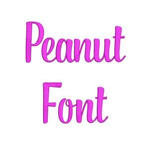 SALE ! 5 Size Peanut Font Embroidery Fonts 8 Formats Instant Download ...