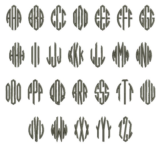 Oval Monogram Font