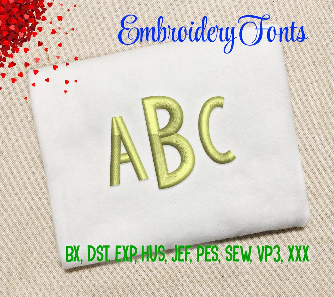 SALE ! 5 Sizes Modern Monogram Font Embroidery Fonts 9 Formats ...