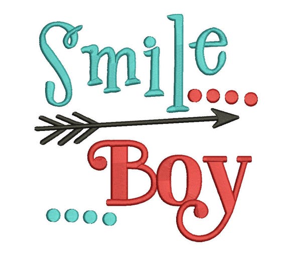 Smile Boy Embroidery Design embroidery Sayingembroidery | Etsy