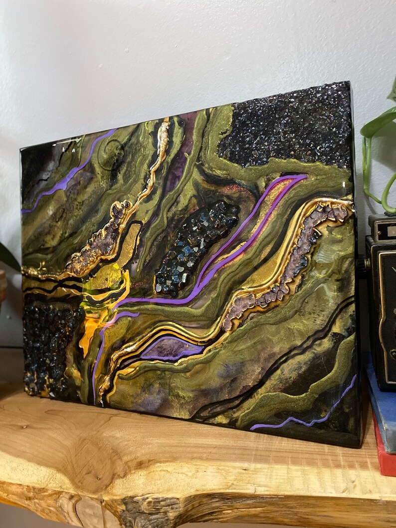 Resin Art Geode Art Abstract Painting Geode Wall Art - Etsy