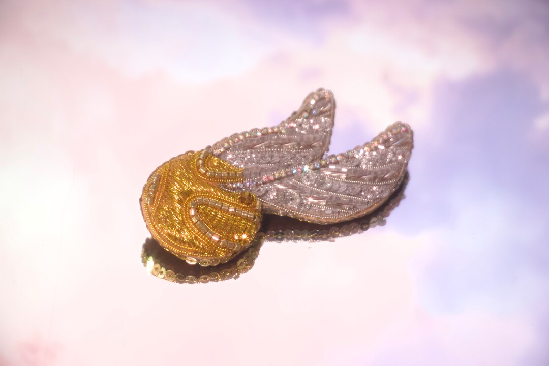 Golden Snitch Embroidered Sequin Pin - Etsy