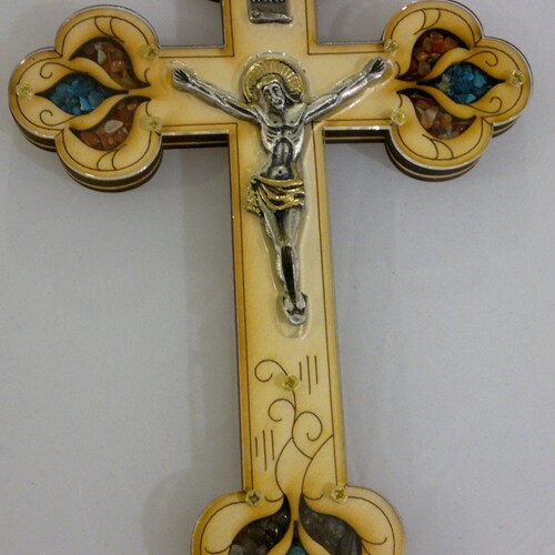 Wood Cross Medium Size Handmade Cross Crucifix Woodcraft Wall - Etsy