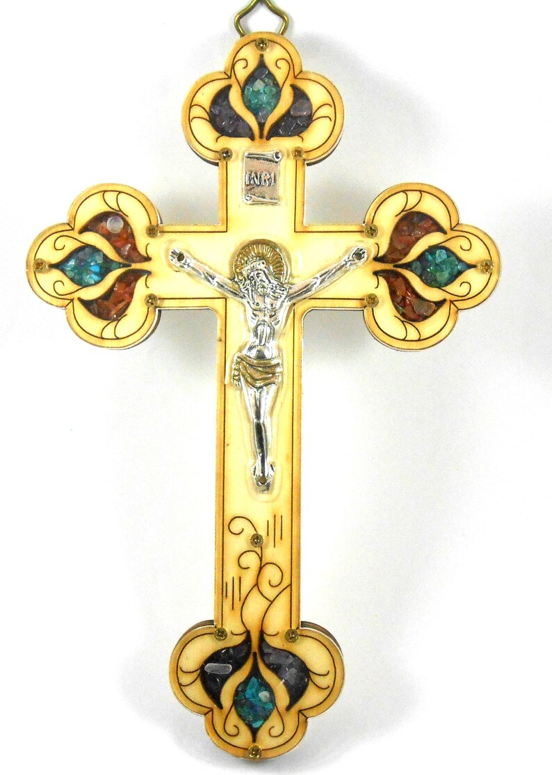 Wood Cross Medium Size Handmade Cross Crucifix Woodcraft Wall Hanging ...