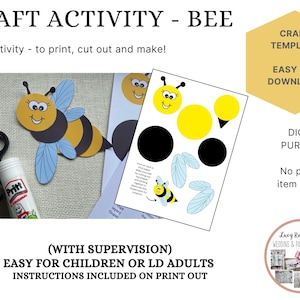 World Bee Day Children's Craft Activity - Digital Download - Etsy