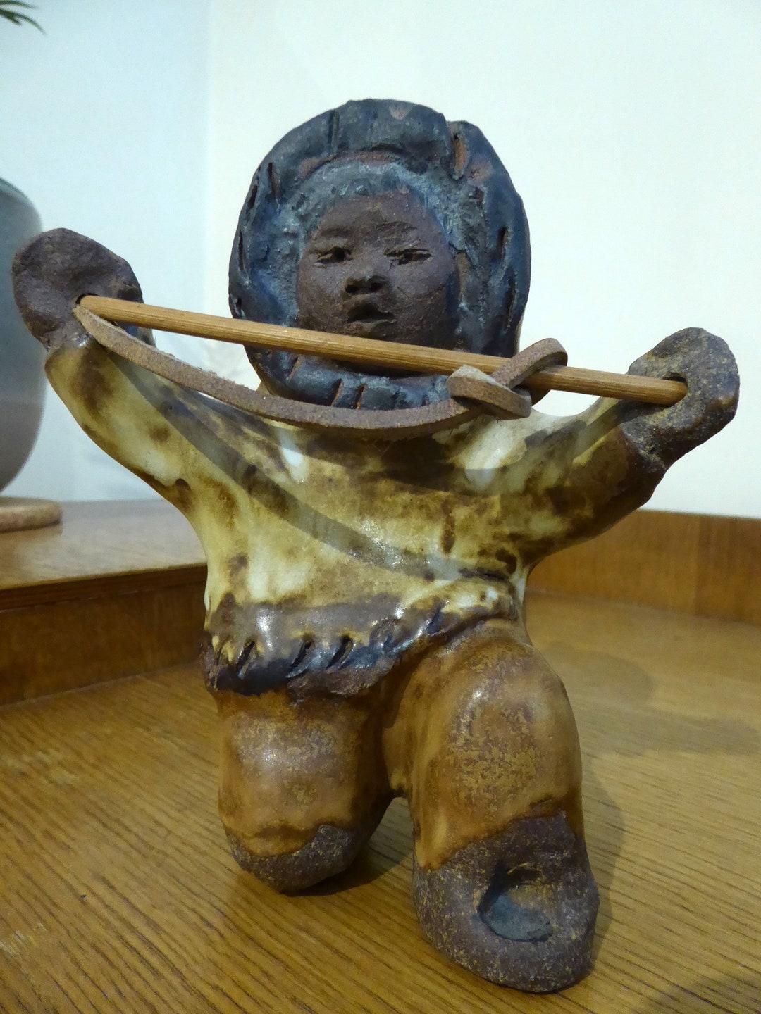 Ceramic Inuit Sculpture Guy De Pelteau Quebec Studio Pottery - Etsy