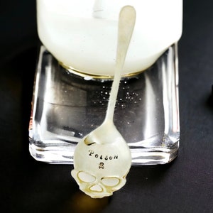 Poison Sugar Spoon, Halloween Decor, Scary Party Spoon, Skull and ...