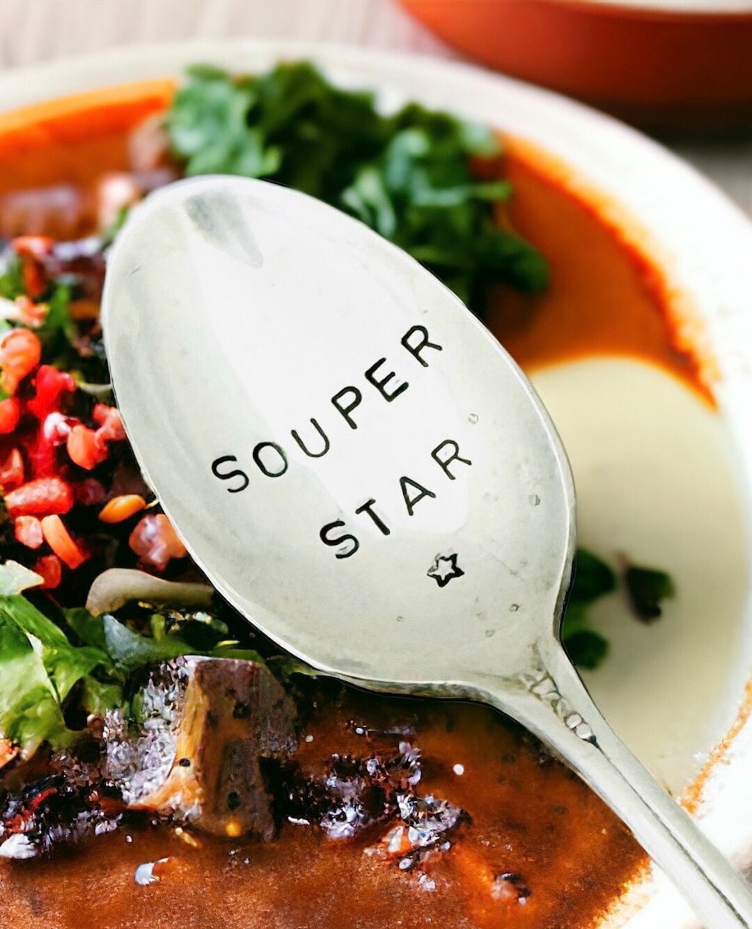 Souper Star Stamped Spoon, Youre Souper Spoon, Personalized Soup Spoon ...