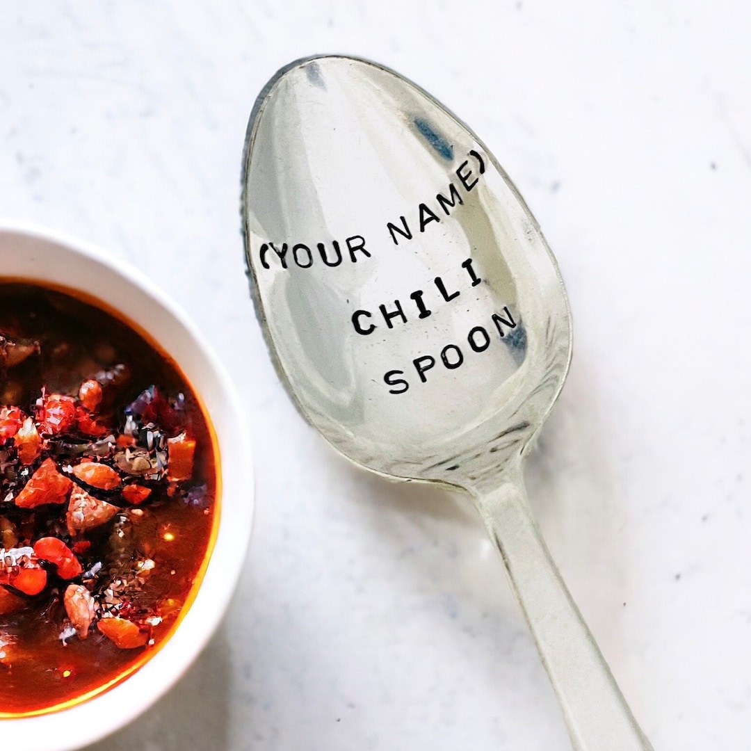 Personalized Chili Spoon, Custom Stamped Spoon, Chili Lover Gift - Etsy