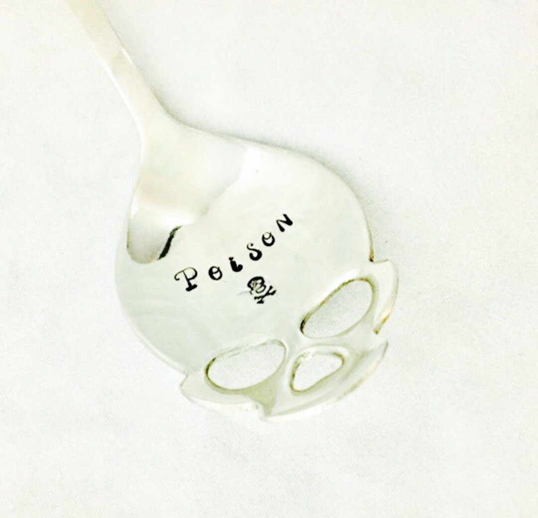 Poison Sugar Spoon Halloween Decor Scary Party Spoon Skull - Etsy
