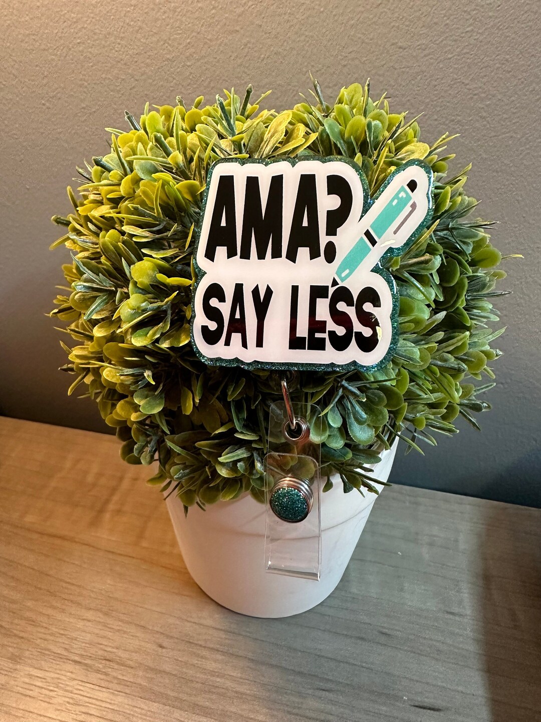 AMA Say Less Retractable Acrylic Badge Reel Nurse Gift - Etsy