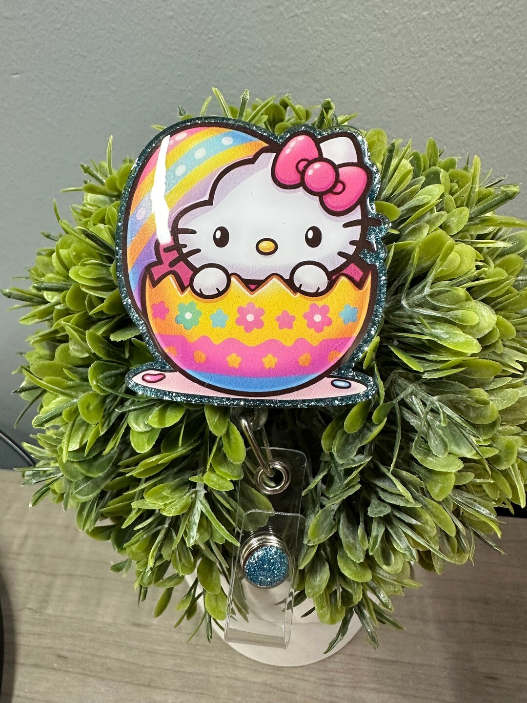 Hello Kitty Easter Egg Retractable Acrylic Badge Reel Nurse Gift - Etsy